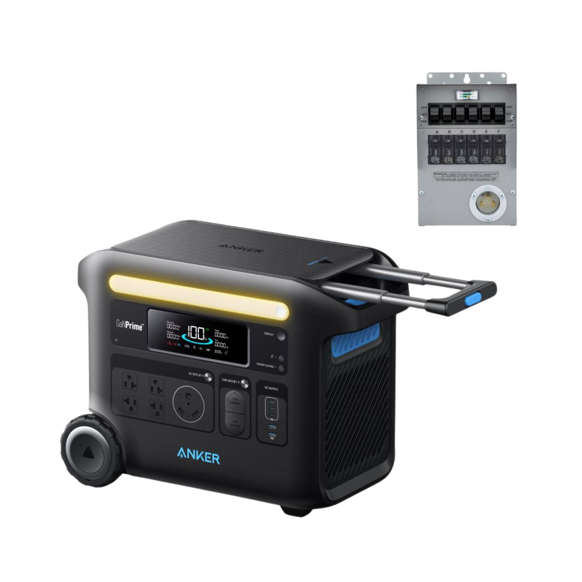 Anker SOLIX F2600 Power Station (2560Wh) + 30A Transfer Switch